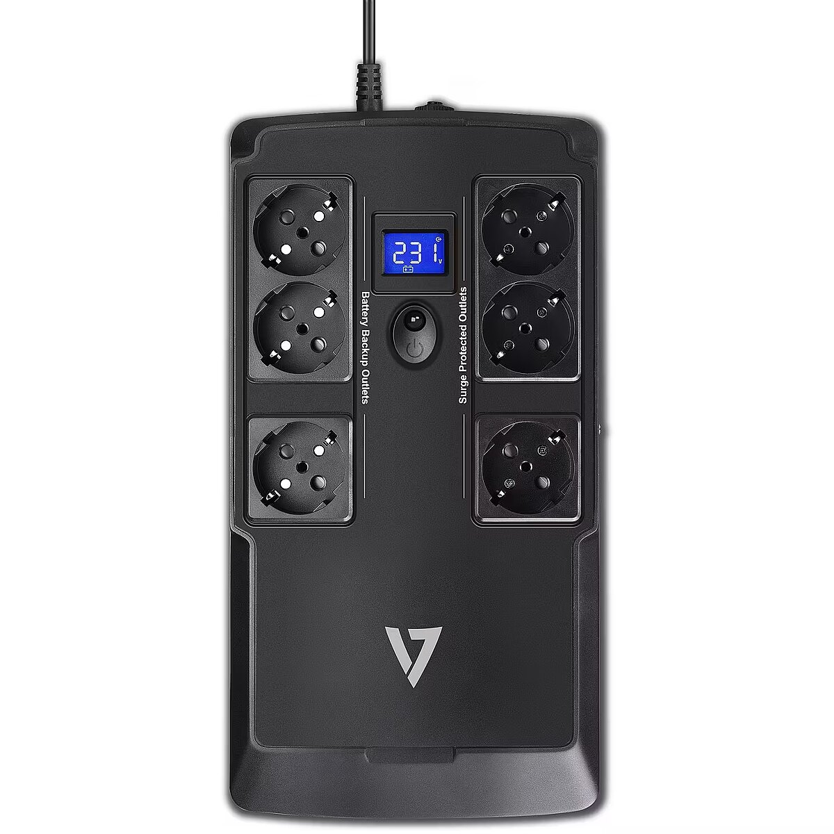 V7 750VA DESKTOP UPS LCD 6 OUT 3 UPS+3 SURGE SCHUKO 230V .IN (UPS1DT750-1E)