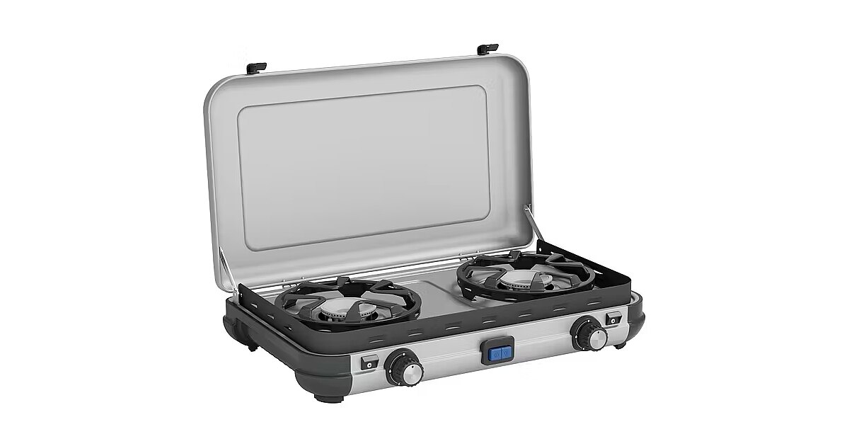 Campingaz Camping Kitchen 2 Maxi CV, gas cooker (grey, 2 hobs 2x 1.8 kW ...