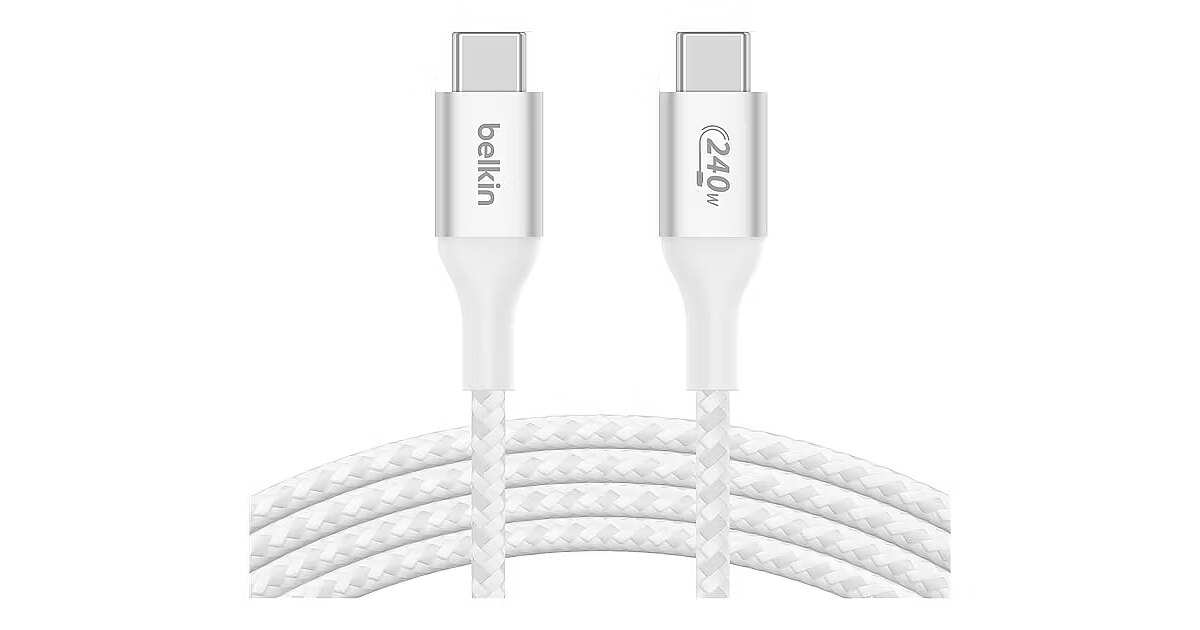 Belkin USB-C Cable, 240w, 1m (CAB015bt1MWH)