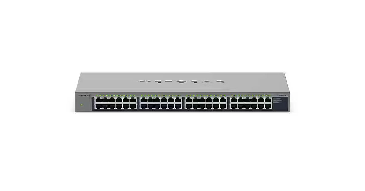 Netgear 48-PORT 1G UNMANAGED SWITCH RACKMOUNTABLE (GS748-100EUS)
