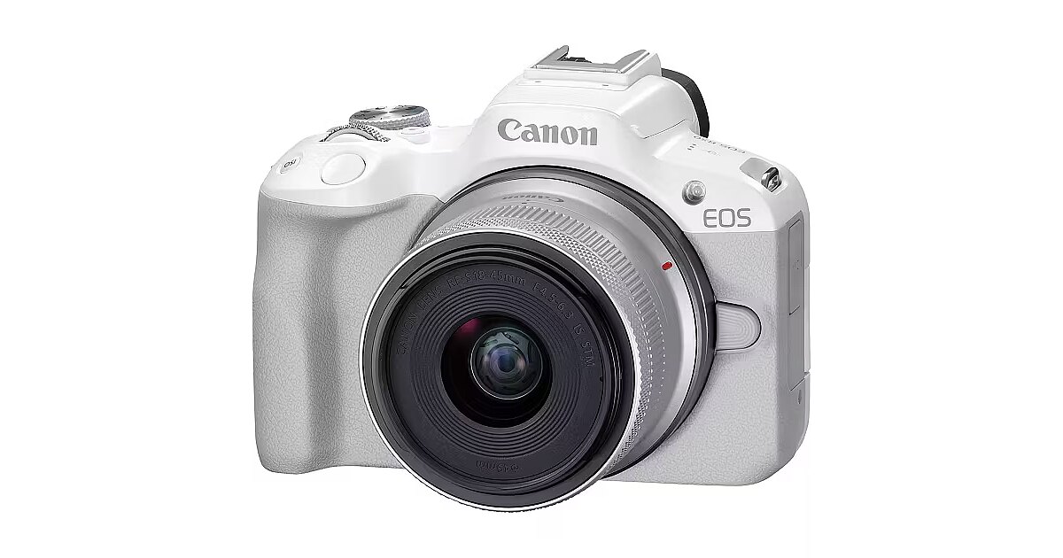 Canon Canon EOS R50, White + RF-S 18-45mm F4.5-6.3 IS STM Kit (5812C013)