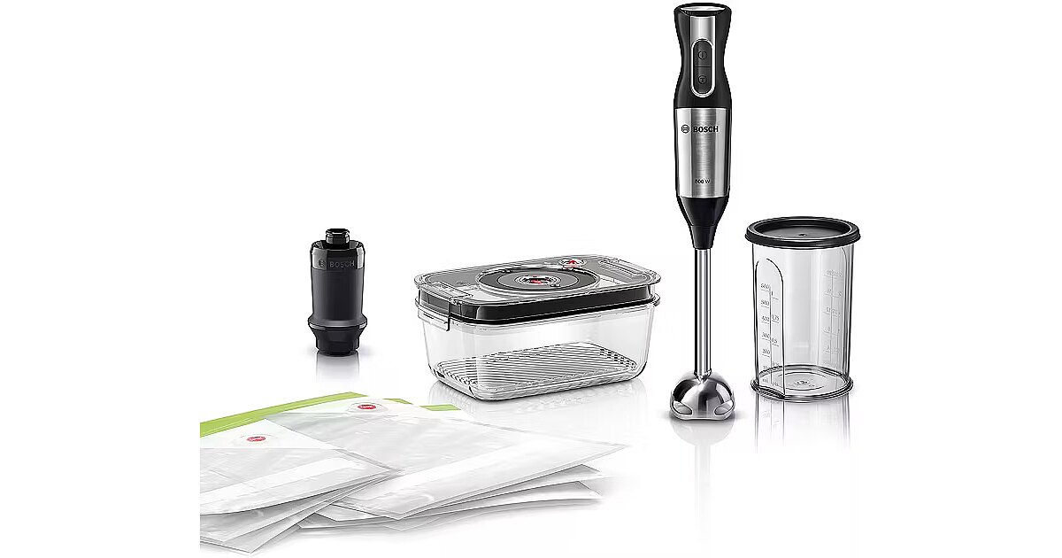 Bosch hand blender set MS6CM61V2, Black/Silver (MS6CM61V2)