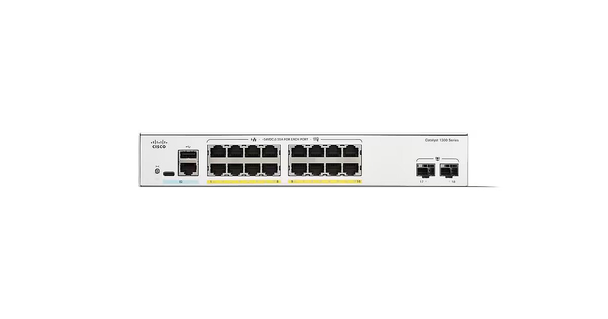 CISCO CATALYST 1300 16-PORT POE 2X1G SFP (C1300-16FP-2G)