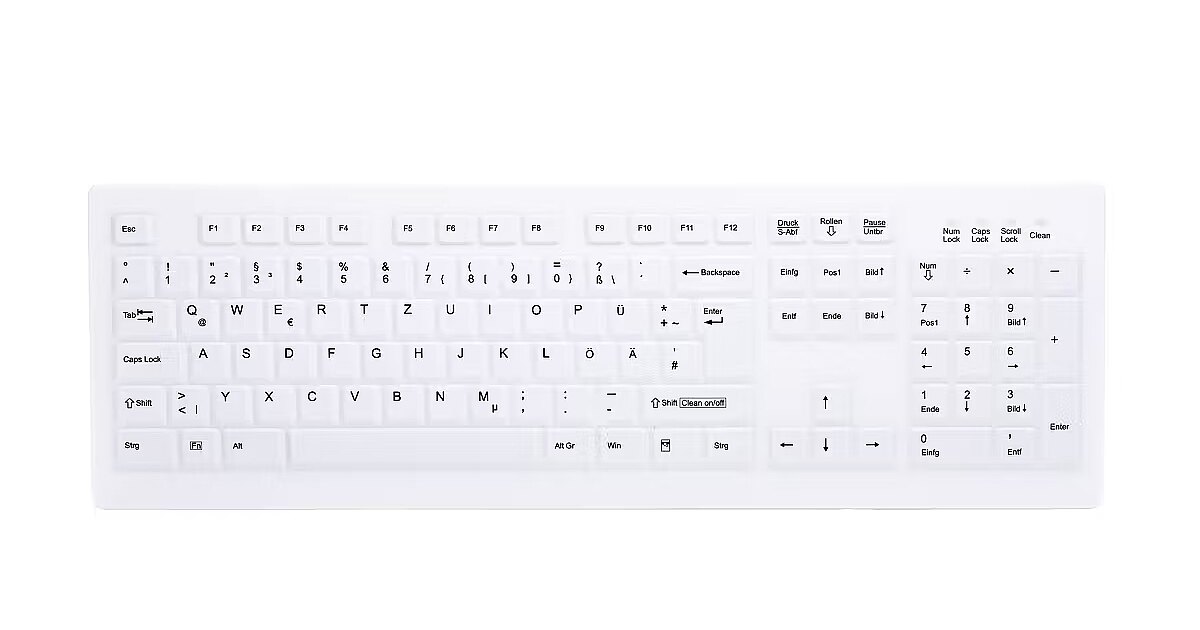 Cherry ACTIVE KEY MTA AK-C8100 Wireless DE-Layout weiß IP68 (AK-C8100F ...
