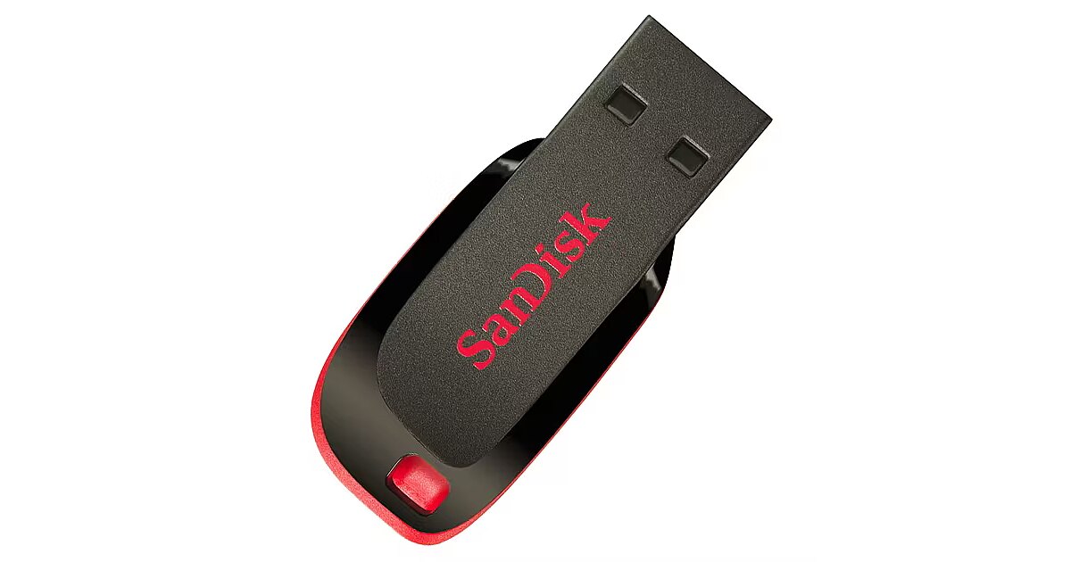 Sandisk Cruzer Blade, 16GB, Black & Red (SDCZ50-016G-B35)