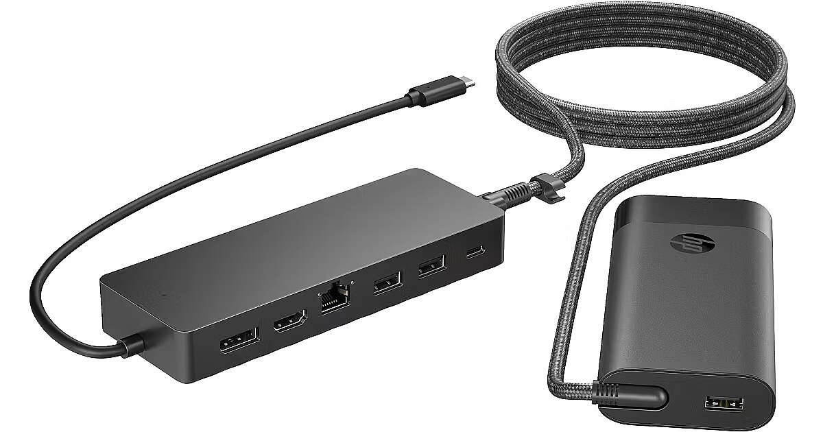 Hewlett Packard Universal USB-C Multiport Hub mit passenden Netzteil ...