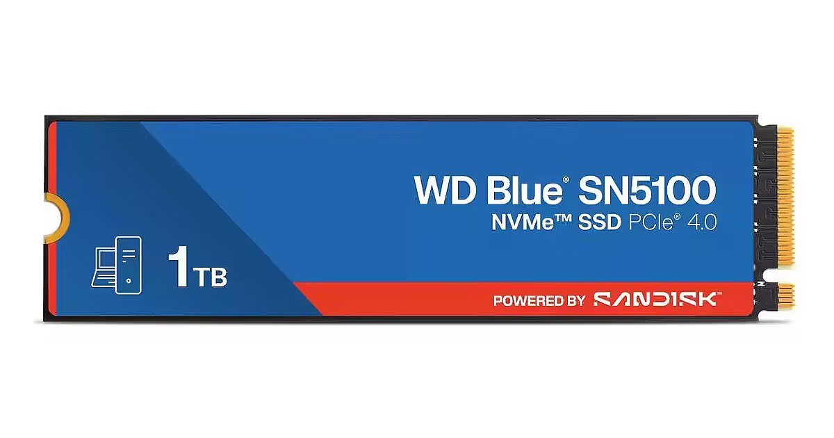 Sandisk WD Blue SN5100, 1TB, M.2 Gen4 x4 (WDS100T5B0E-00CPE0)