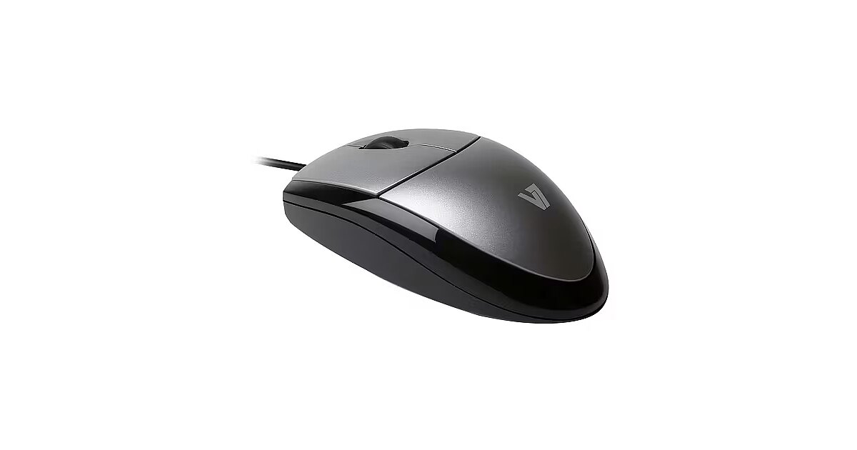 V7 Full size USB Optical Mouse, Gray (MV3000010-5EC)