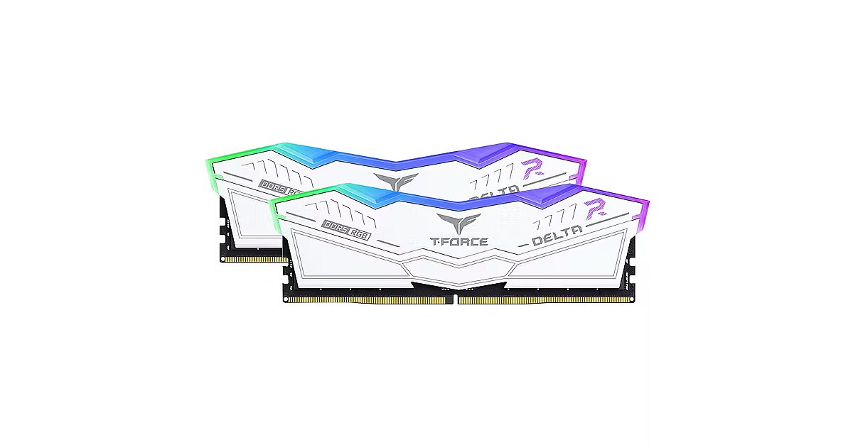 TeamGroup Delta RGB White, DDR5, 48GB, 6400MHz, CL32, Kit of 2 ...