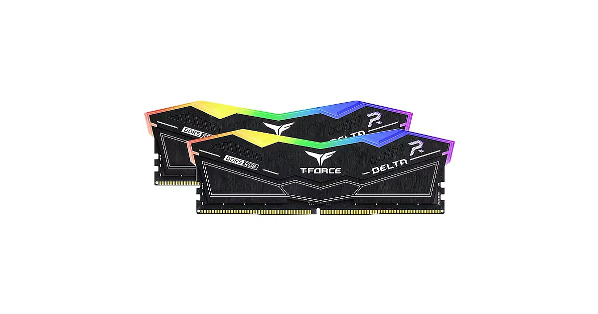 TeamGroup Delta RGB Black, 64GB, DDR5, 6000MHz, CL38, Kit of 2 ...