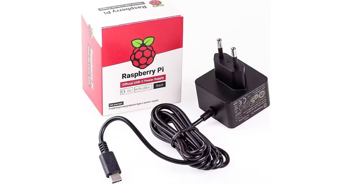 Raspberry Pi Okdo Official Black Raspberry Pi 5.1A / 3A PSU, Power ...