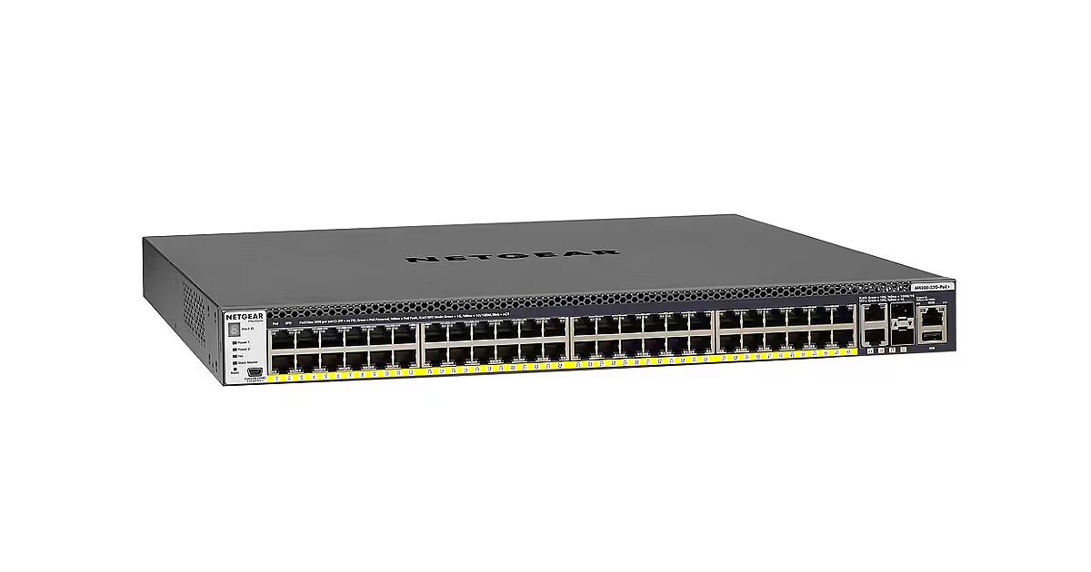 Netgear M4300-52G-POE+, 48x1G PoE+ 2SFP (GSM4352PA-100NES)