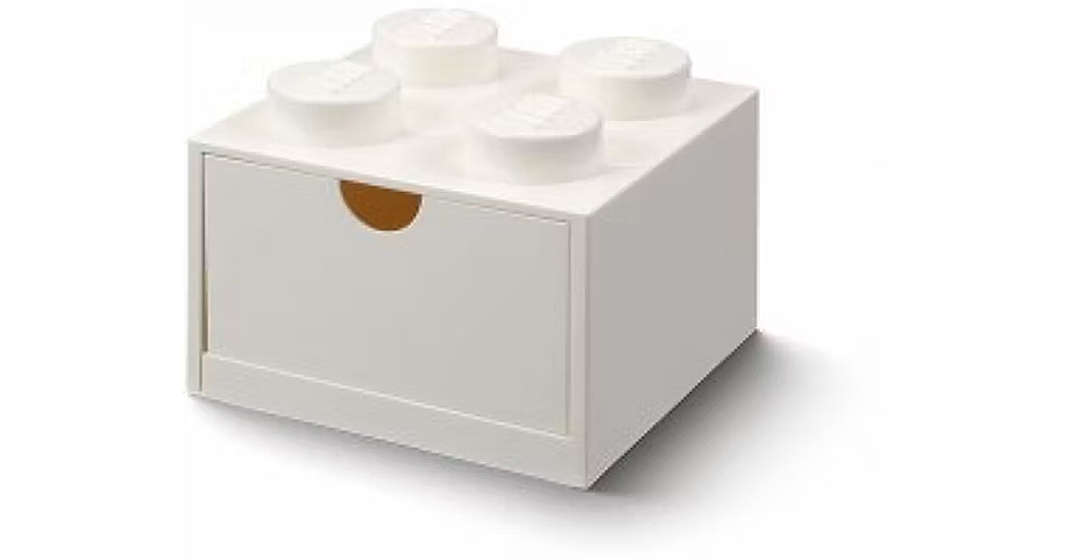 Lego Brick 4 Desk Drawer, White (40201735)