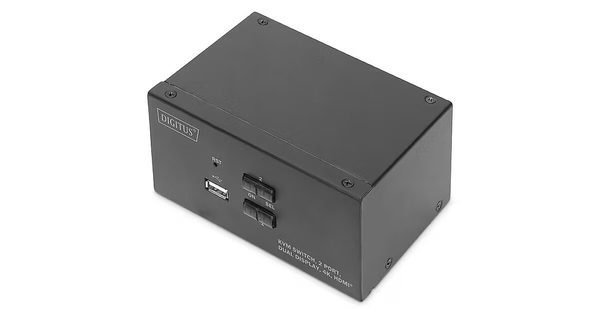 Digitus KVM SWITCH 2 PORT DUAL DISPLAY DESKTOP HDMI KVM SWITCH (DS-12860)