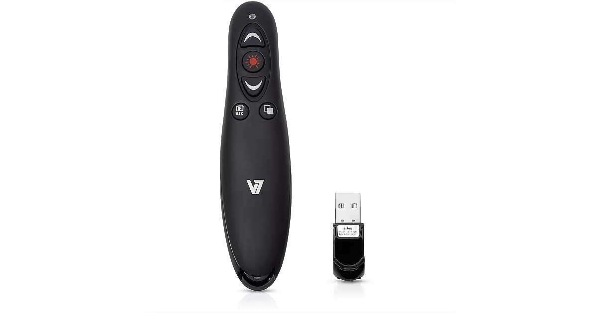 V7 PRESENTER WIRELESS 2.4GHZ INCL USB DONGLE WTH CARD READER (WP1000 ...