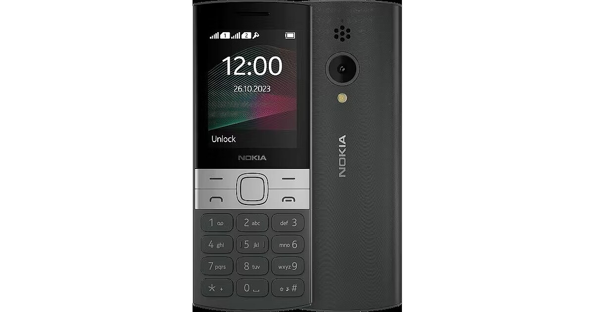 Nokia 150 (2023), Black (TA-1582 DS PL BLACK)