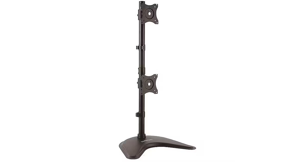 Startech Dual-Monitor Stand, Vertical, up to 27" or 34" Ultrawide ...