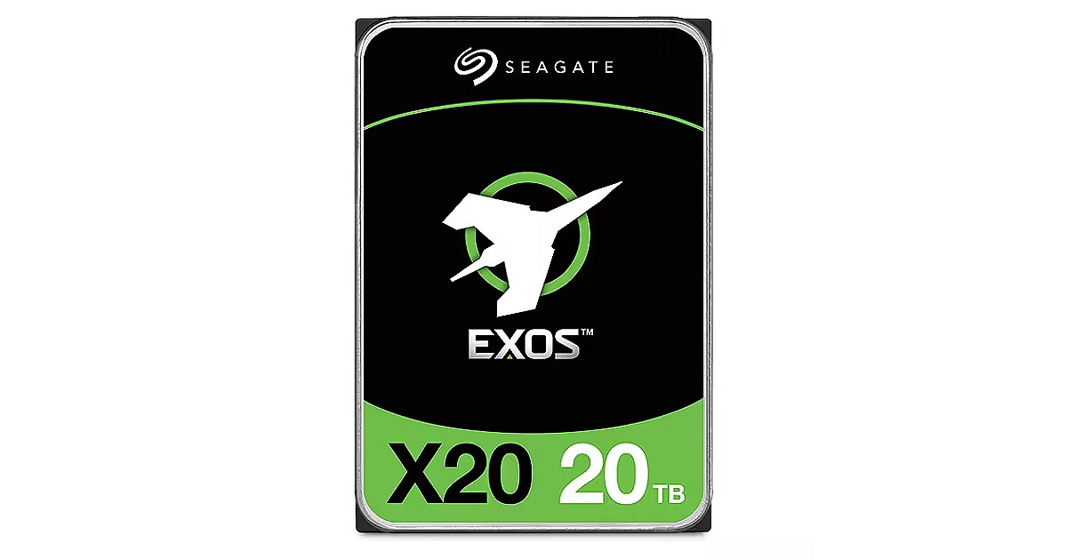 Seagate EXOS X20 20TB SAS 3.5IN 7200RPM 6GB/S 512E/4KN (ST20000NM002D)