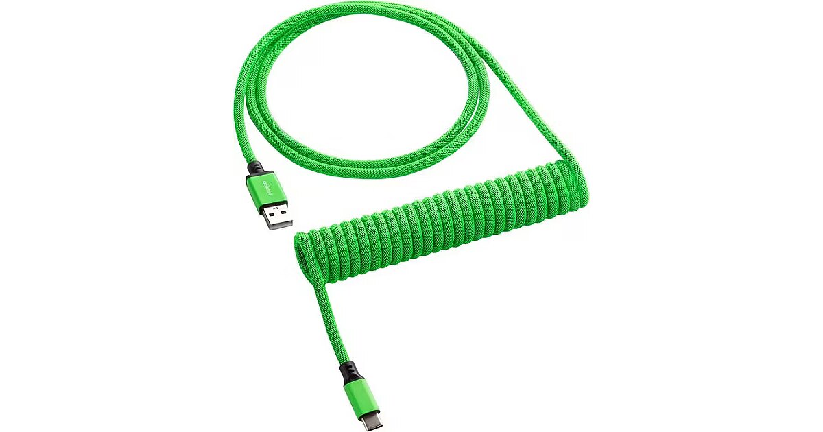 CableMod Classic Coiled Keyboard Cable, USB-A To USB-C, 1.5m, Viper ...