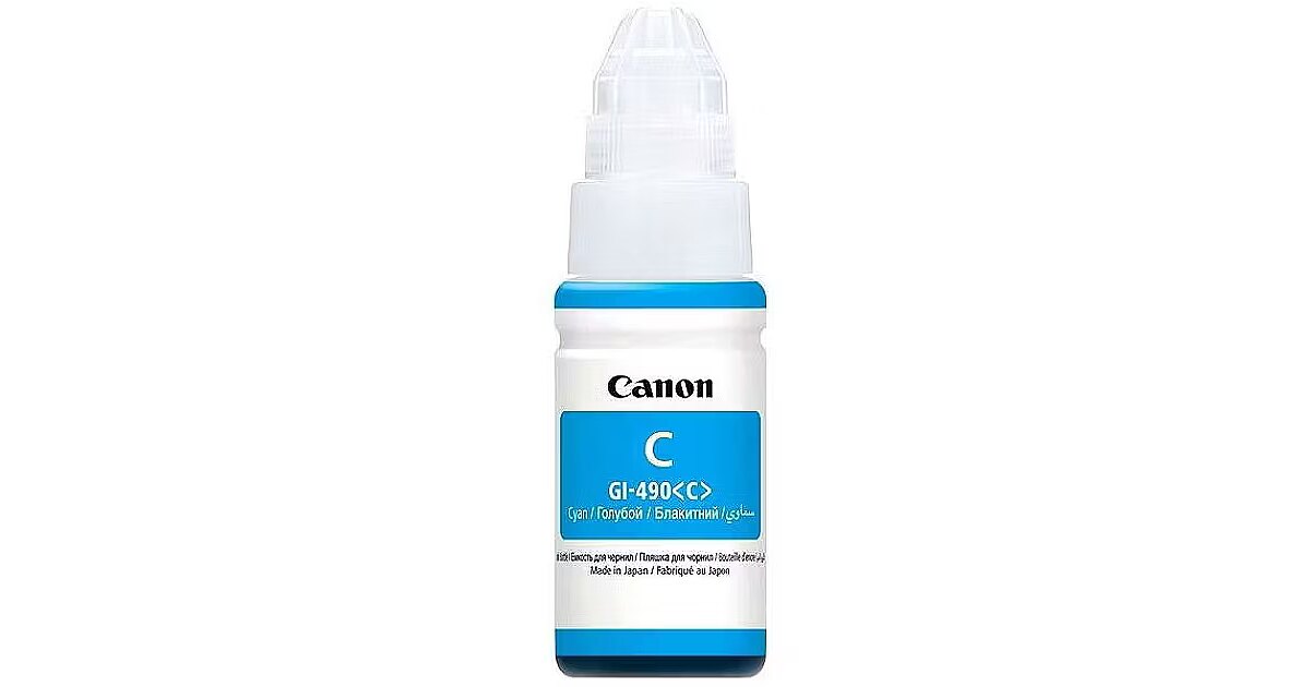 Canon GI-490, Cyan Ink (0664C001)