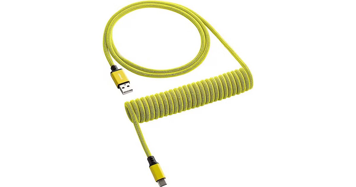 CableMod Classic Coiled Keyboard Cable, USB-A To USB-C, 1.5m, Dominator ...
