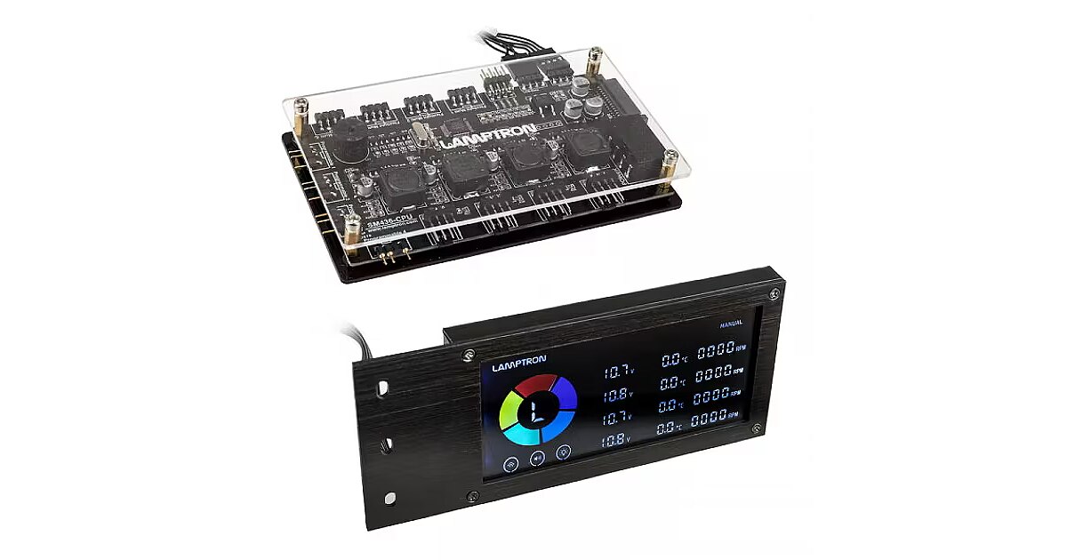 Lamptron SM436 PCI RGB-Fan and LED-Controller, Black (LAMP-SM436B)