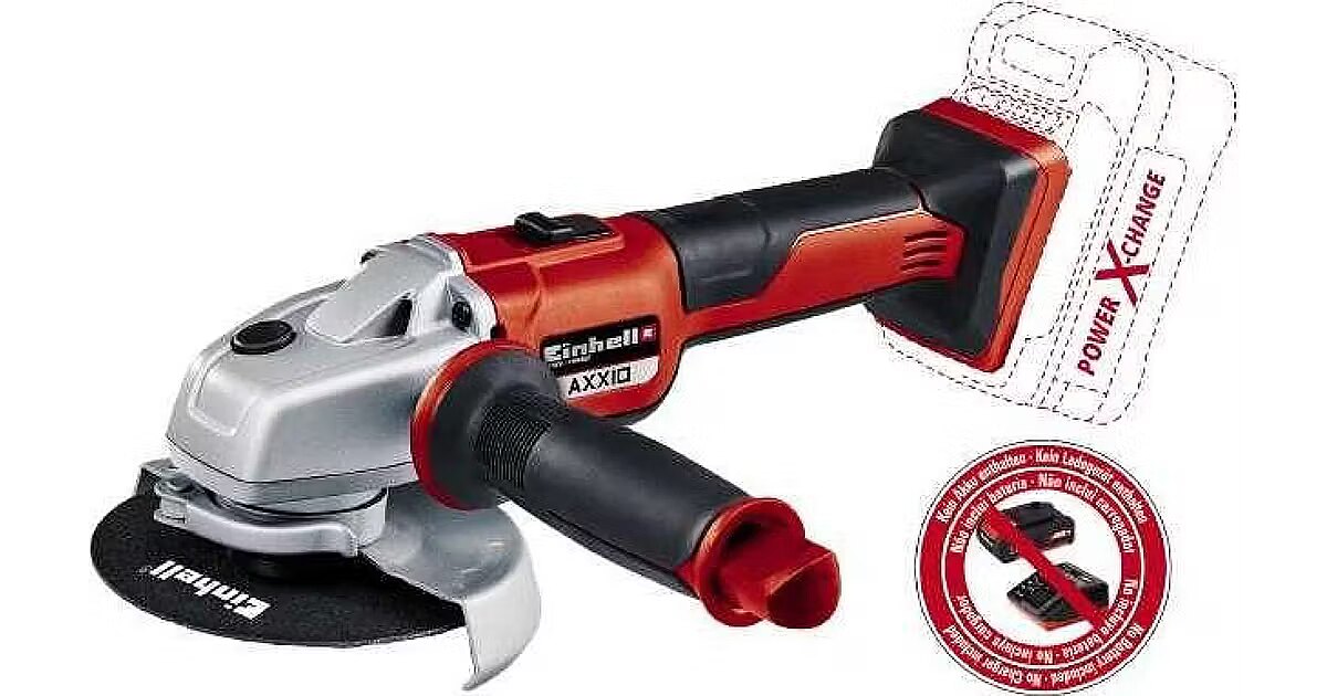 Einhell cordless angle AXXIO (red / black, without battery and charger ...
