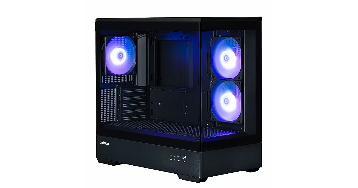 Zalman Obudowa P30 V2 MicroATX Mini Tower 3 FansRGB Black (P30 Black V2)