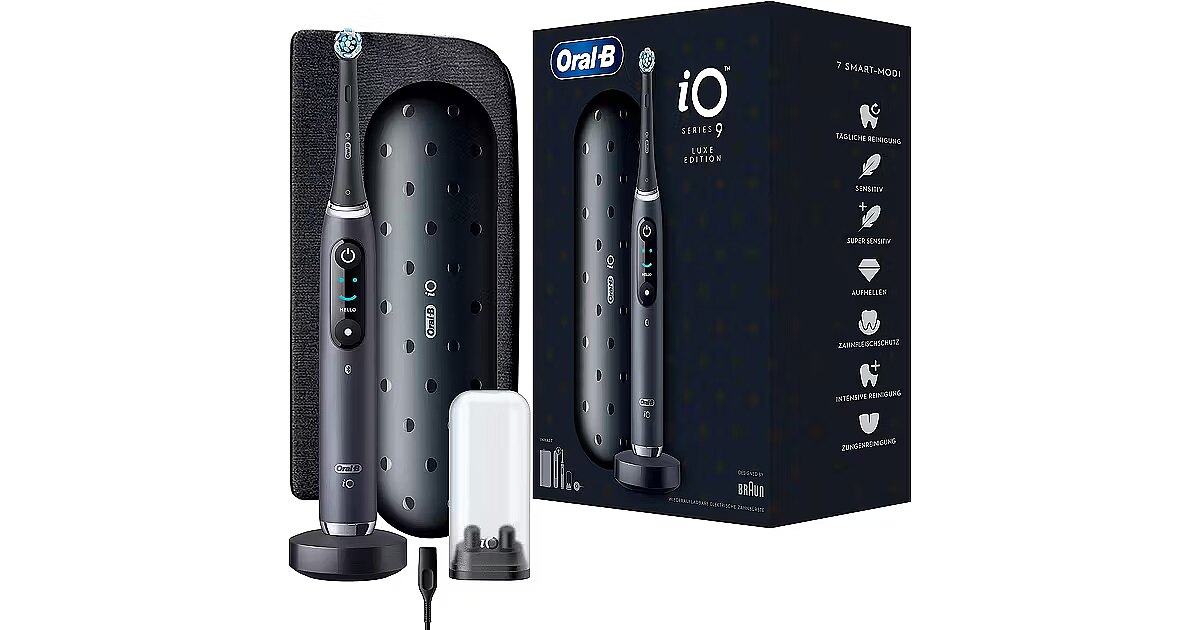 Braun Oral-B iO Series 9 Luxe Edition, Electric Toothbrush (black onyx) (4210201421863)