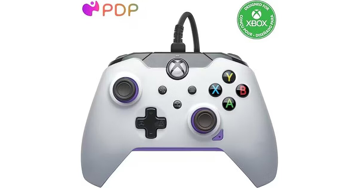 PDP Gaming Wired Controller, Fuse White (049-012-WP)