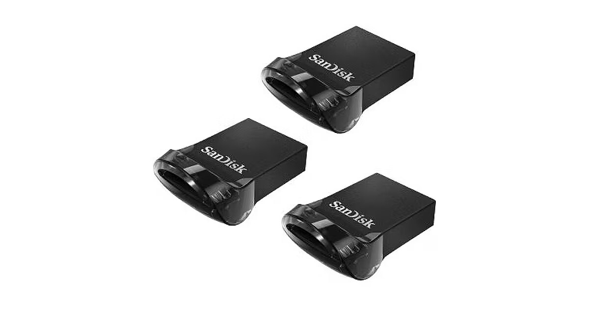 Sandisk Ultra Fit 64GB 3er Pack, Black (SDCZ430-064G-G46-3PACK)