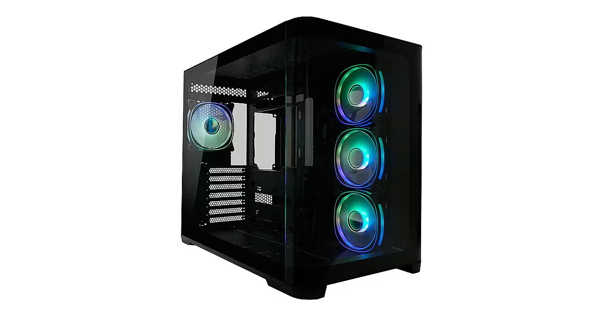 Lc-power Gaming 8001B Pro-Storm Dark ARGB, Tempered Glass, Black (LC-8001B-ON)