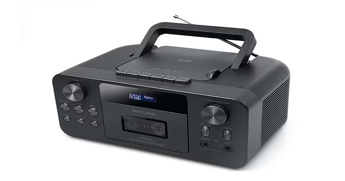 MUSE M-182 DB Portable CD Radio Cassette Recorder With Bluetooth (M-182 DB)