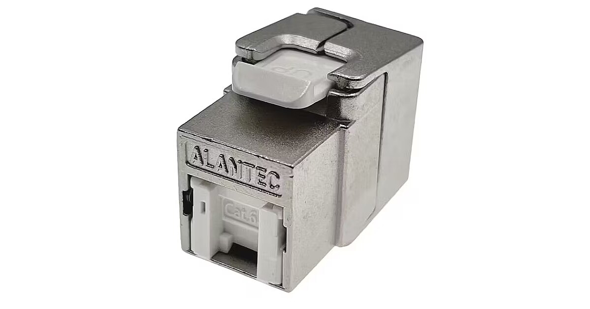 Alantec RJ45 cat.6 PoE+ STP keystone module (MB004-1)