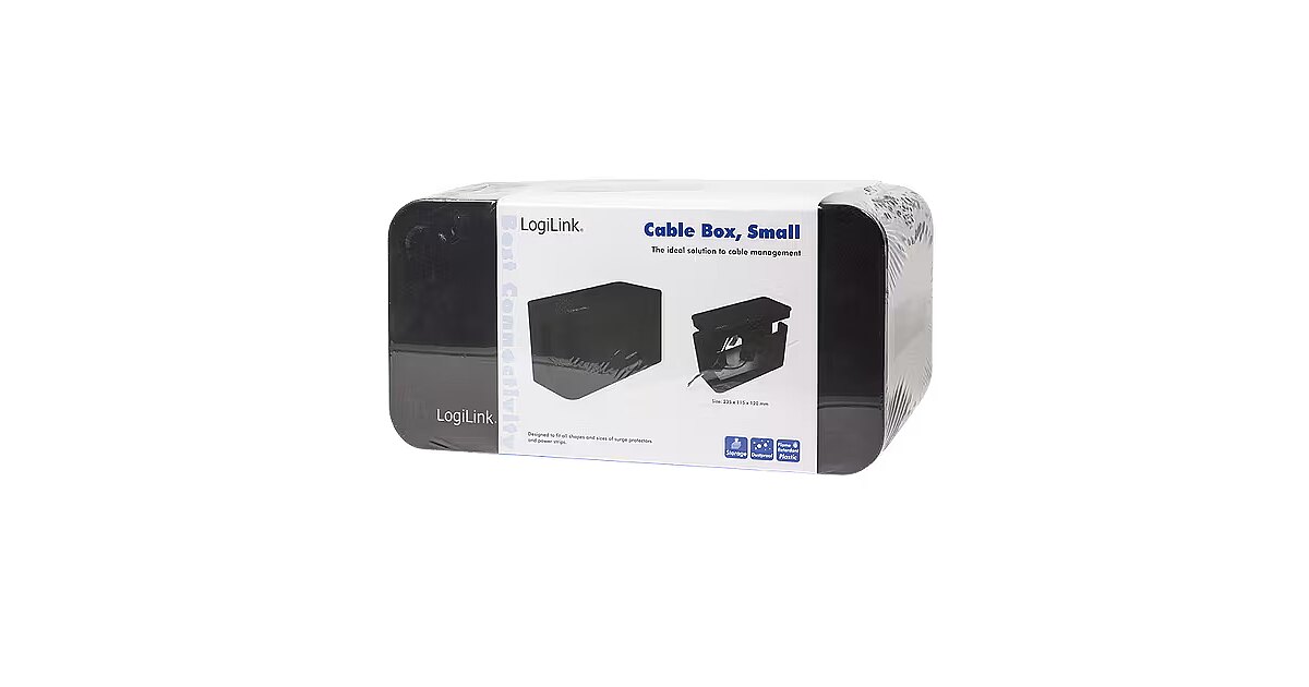 Logilink - Cable Box, 235x115x120mm, Black (KAB0060)