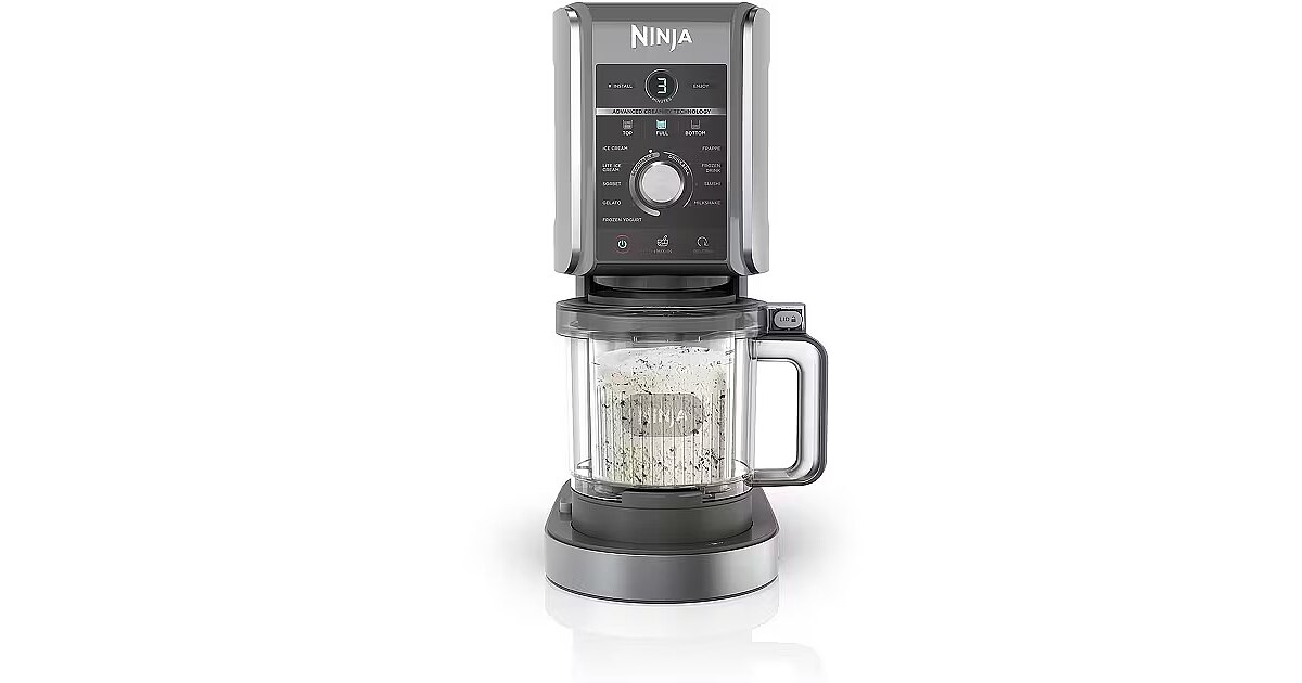 Ninja NC501EU CREAMi Deluxe ice cream maker, Black/Silver (NC501EU)