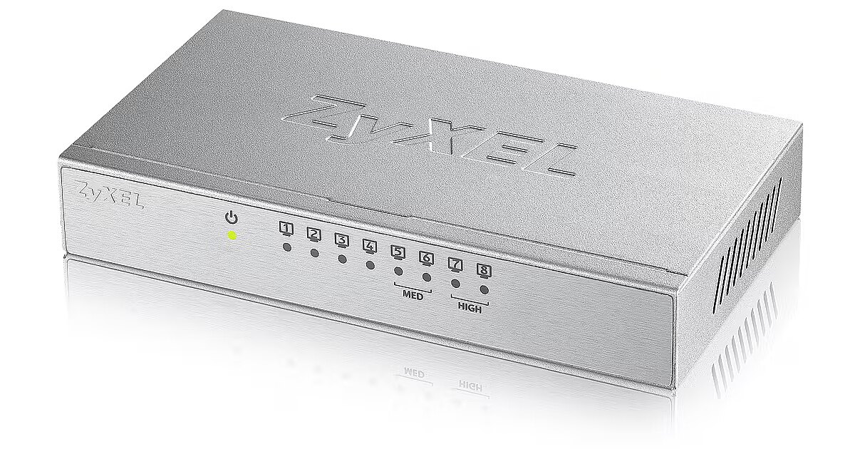Zyxel GS-108B V3, 8-Port, Desktop Gigabit Ethernet Switch (GS-108BV3 ...