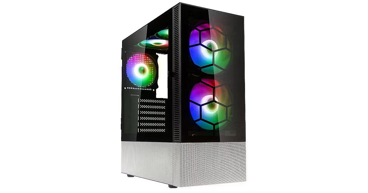 Kolink OBSERVATORY MX GLASS ARGB, Tempered Glass, Black/White ...