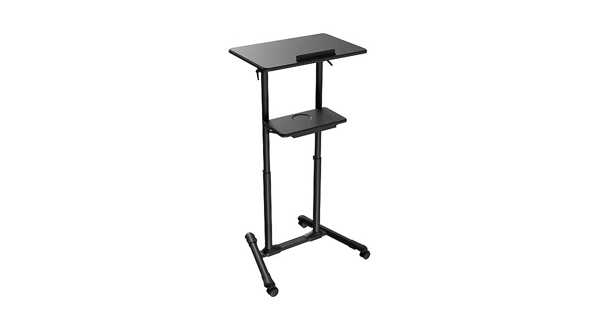 Gembird Mobile lecture desk with caster wheels (TVS-DESK-01-BK)