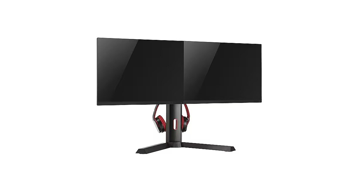 Varr Universal Dual Screen Gaming Monitor Stand, 17-27" (VDSGM)