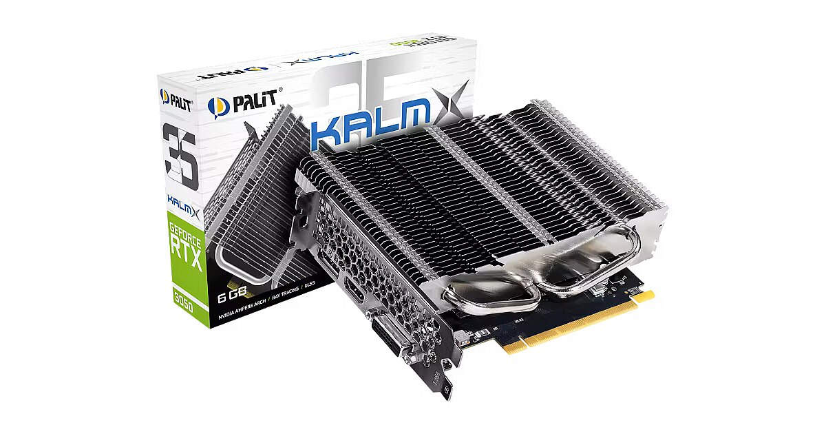Palit GeForce RTX 3050, 6GB GDDR6, KalmX (NE63050018JE-1070H)