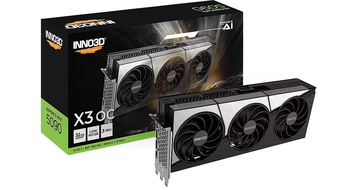 Inno3D GeForce RTX 5090, 32GB GDDR7, X3 OC (DLSS 4) (N5090332D7X17593928)