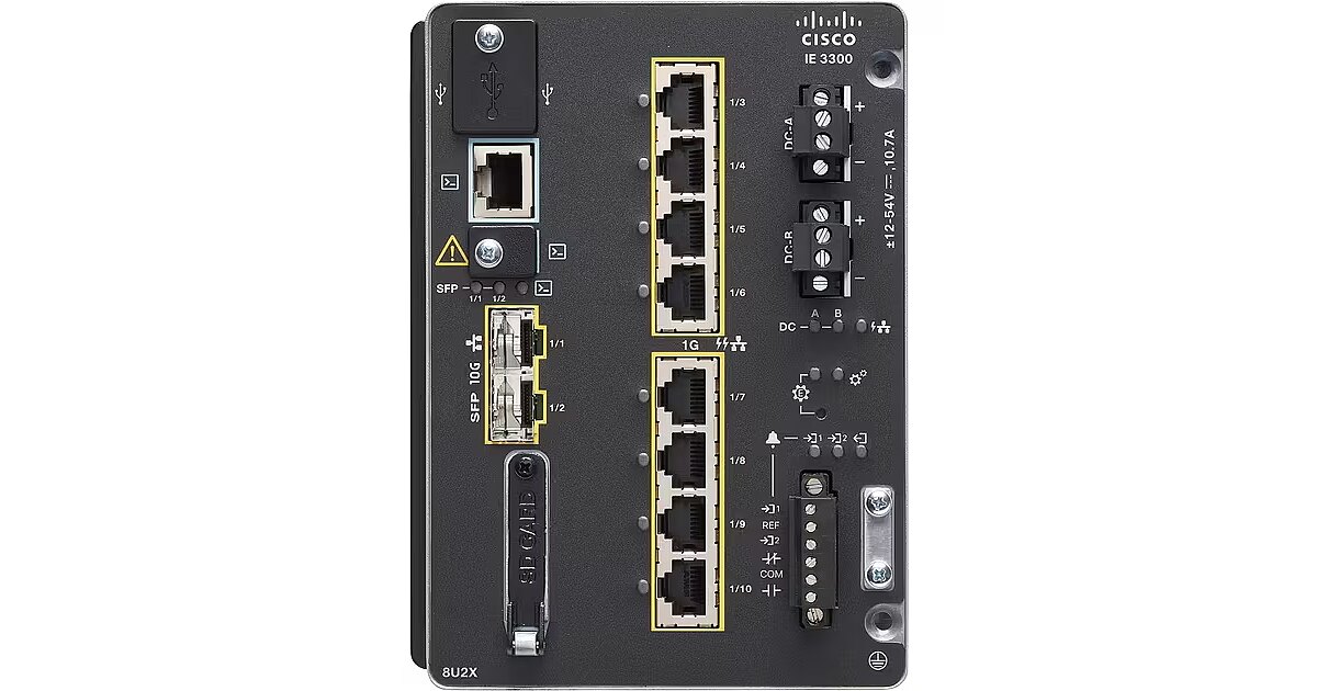 CISCO CATALYST IE3300 RUGGED, 8x1G (IE-3300-8T2S-E)