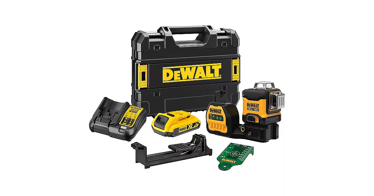 DeWALT battery-powered multi-line laser 3x360° DCE089D1G18-QW, 18 volts ...