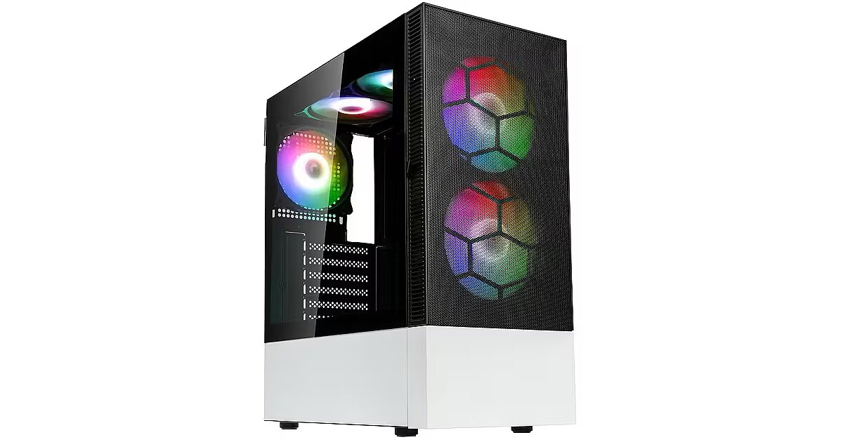 Kolink OBSERVATORY MX MESH ARGB, Tempered Glass, Black/White ...