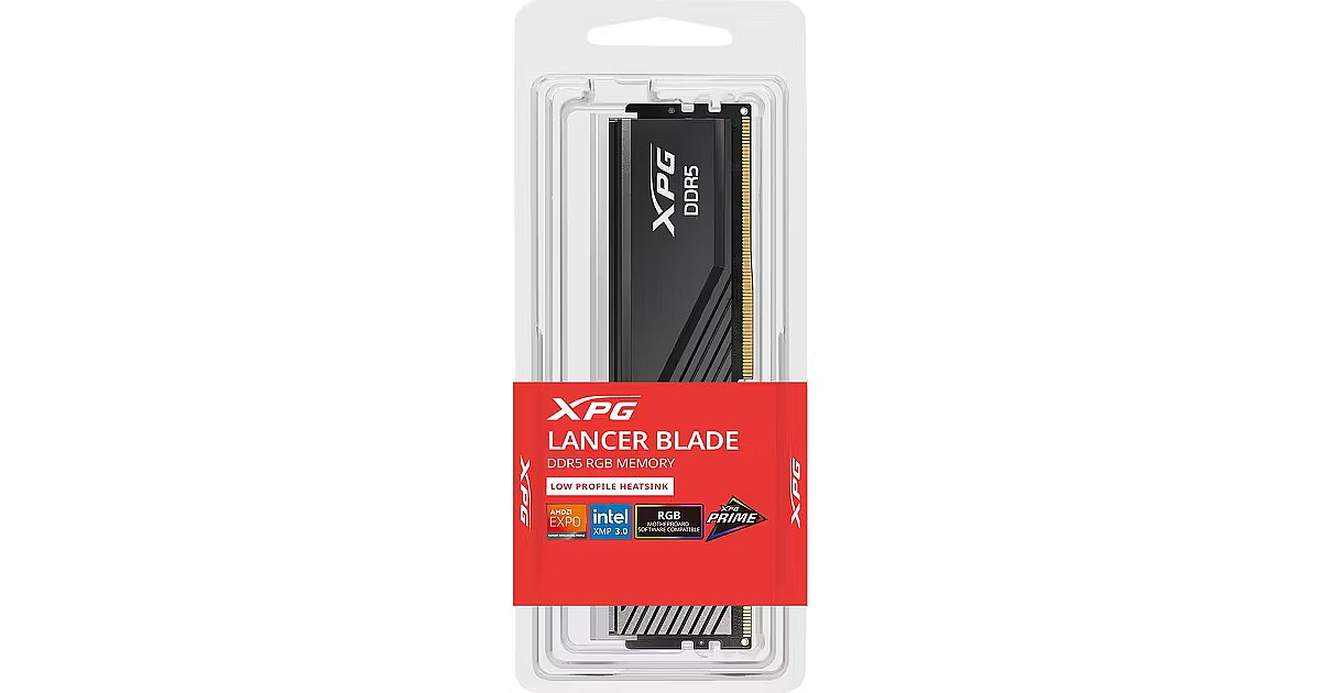 ADATA XPG Lancer Blade RGB Black, DDR5, 16GB, 6000MT/s, CL36, Single ...