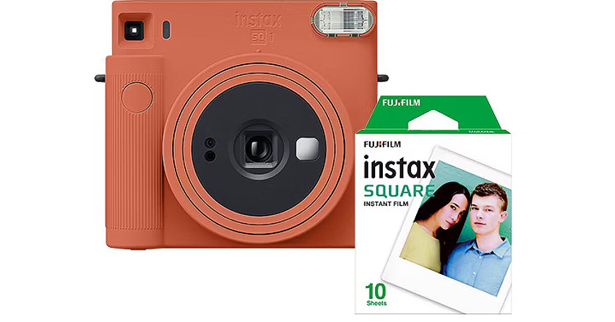 Fujifilm Instax Square SQ1, terracotta orange + film (70100148679)