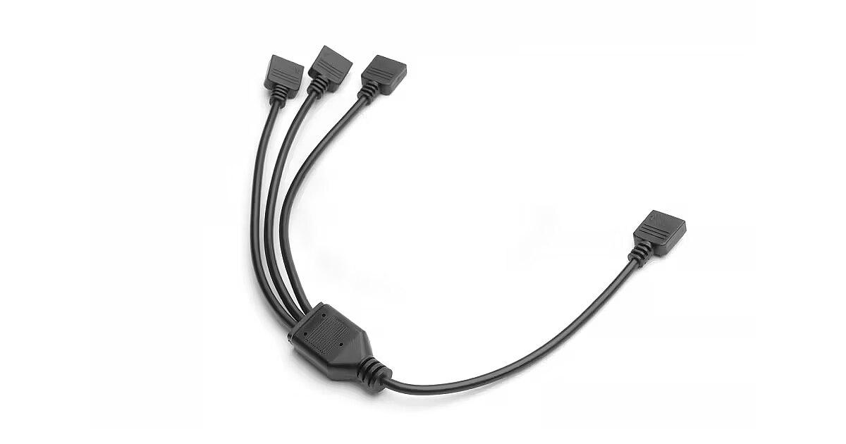 EK Water Blocks EK-Loop D-RGB 3-Way Splitter Cable (3831109848067)