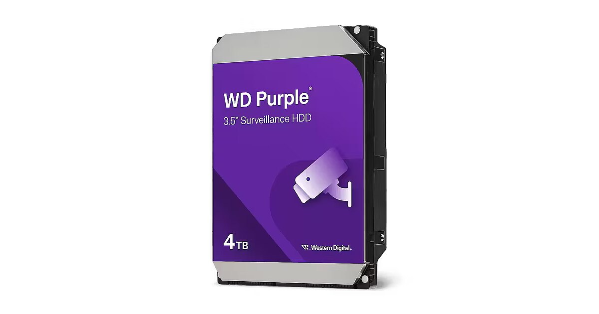 Western Digital 4TB, 128MB, SATAIII, Purple, CMR (WD44PURZ)