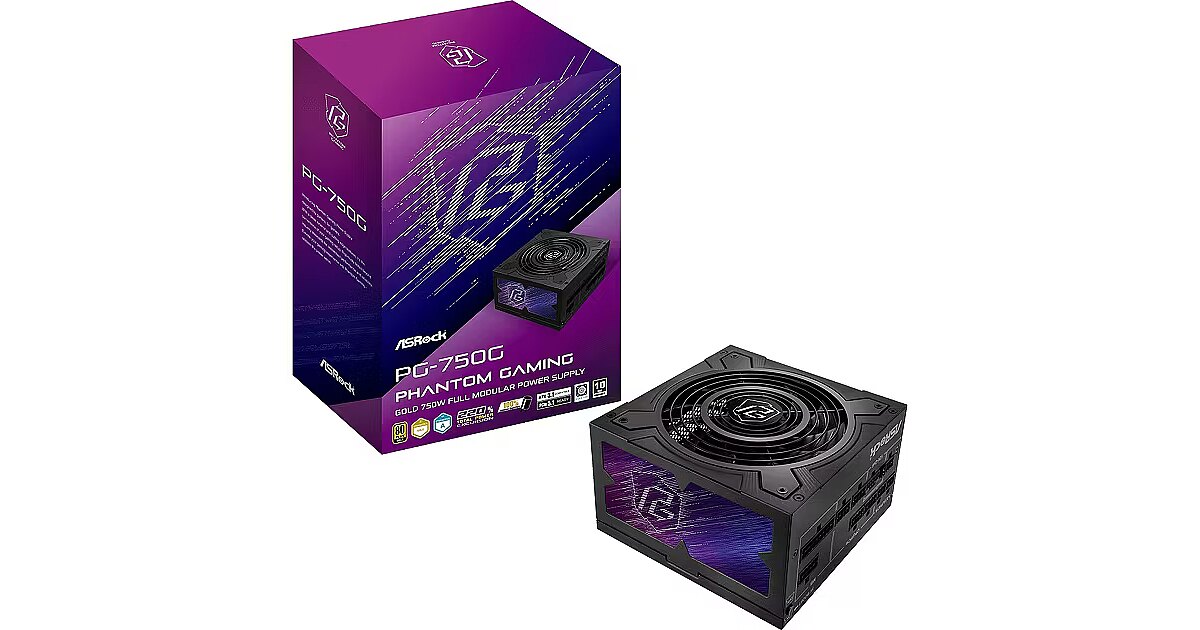 Asrock PG-750G, 750W, 80PLUS Gold, ATX 3.1, PCIe 5.1 (PG-750G)